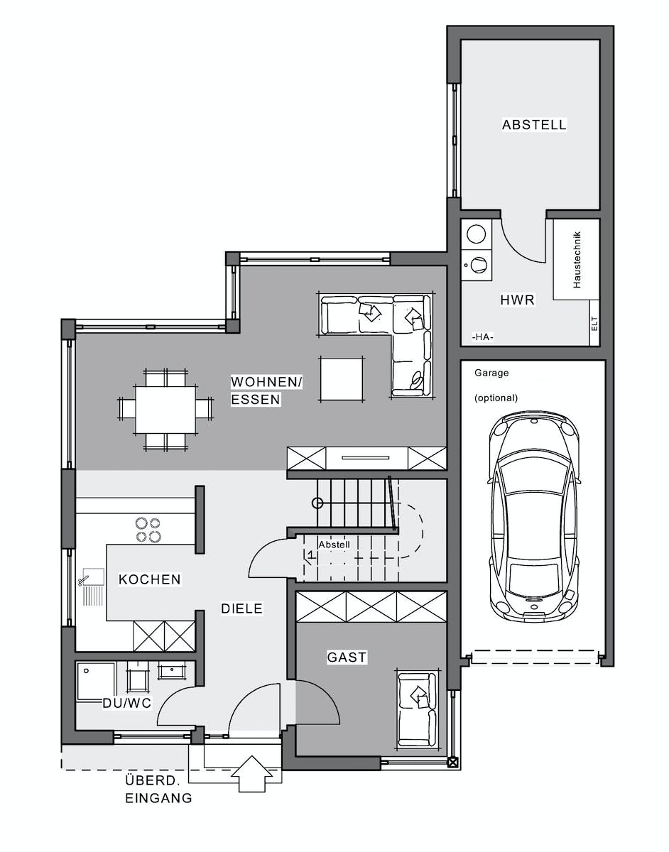 Bauen auf engstem Raum Einfamilienhaus von Meisterstück-HAUS