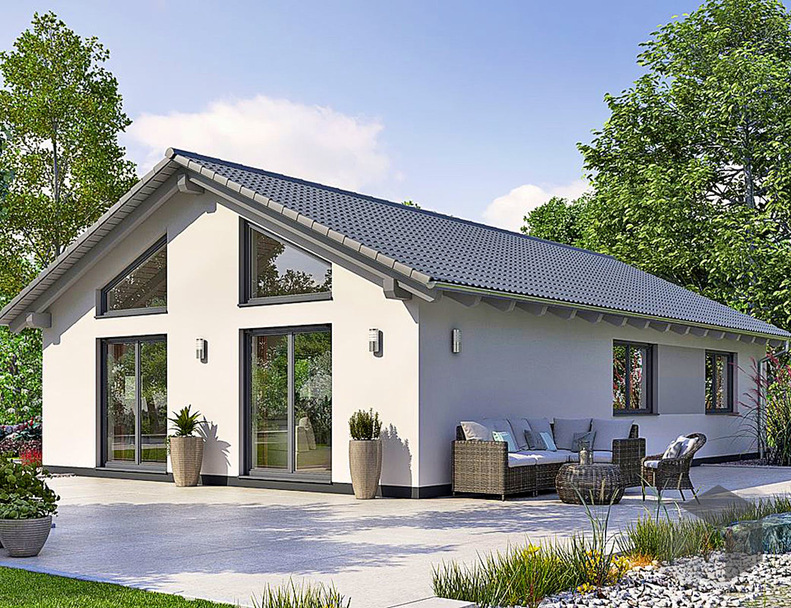 Satteldach-Klassiker BUNGALOW B82-130 von EBH Haus auf Massivhaus.de